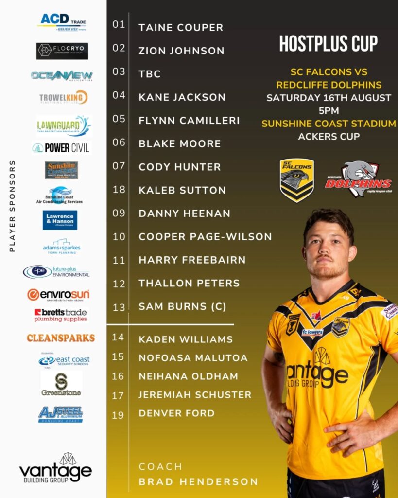 Hostplus Cup Round 20 – Falcons 32 – Dolphins 0 – Sunshine Coast Falcons